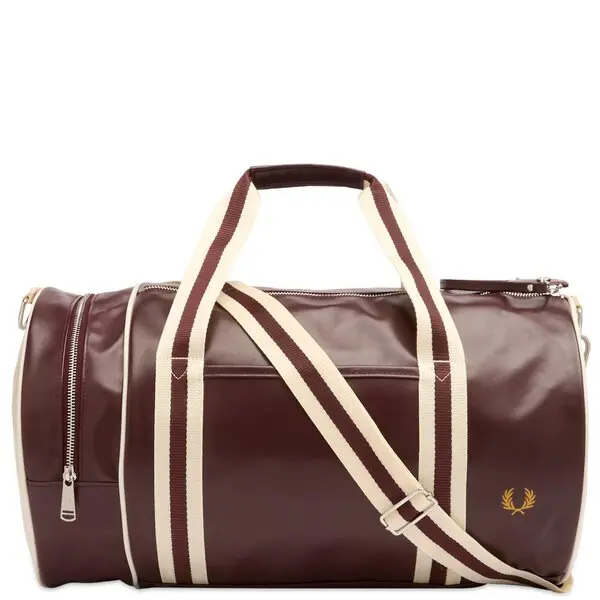 Fred Perry Classic Barrel Bag - Oxblood/ecru