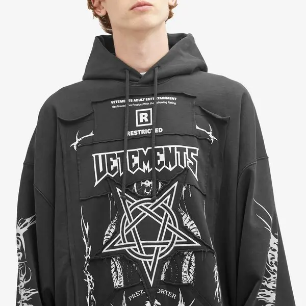 Vetements Patch Logo Hoodie In Black - 45% Off | Editorialist