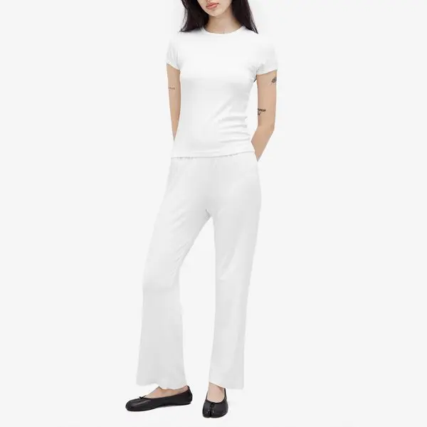 Donni. Baby Rib Scallop Pant - Powder