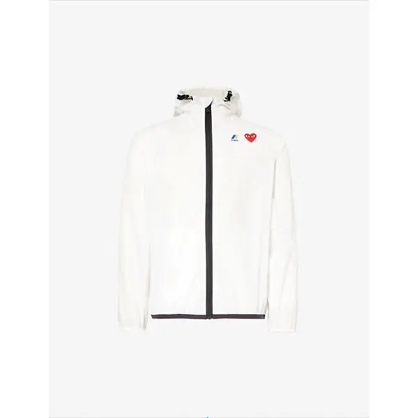 Play Comme Des Garcon Comme Des Garçons Play X K-way Hooded Jacket - White