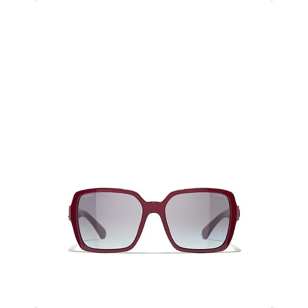 Chanel Square Frame Sunglasses - Red