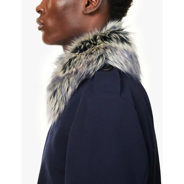 Dries Van Noten Verona Faux-Fur Collar Regular-Fit Wool-Blend