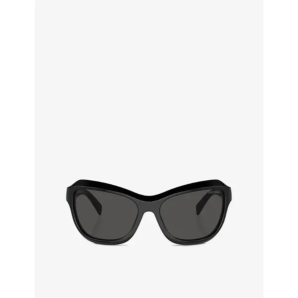 Prada Pr A27s Butterfly-frame Sunglasses - Black