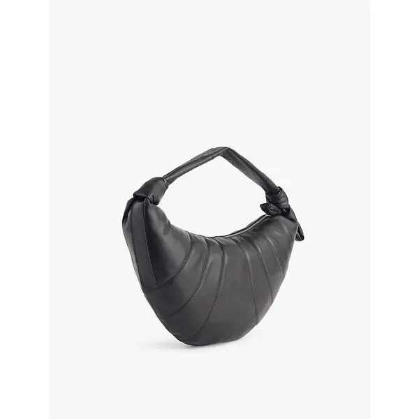LEMAIRE Large Croissant Leather Shoulder Bag - Dark Chocolate