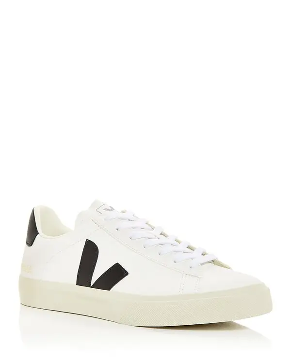 VEJA Campo Low Top Leather Sneakers - White/black