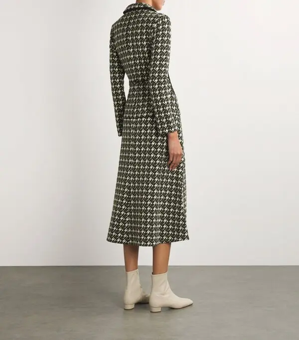 Me+Em Ponte-Jersey Houndstooth Dress - Black | Editorialist
