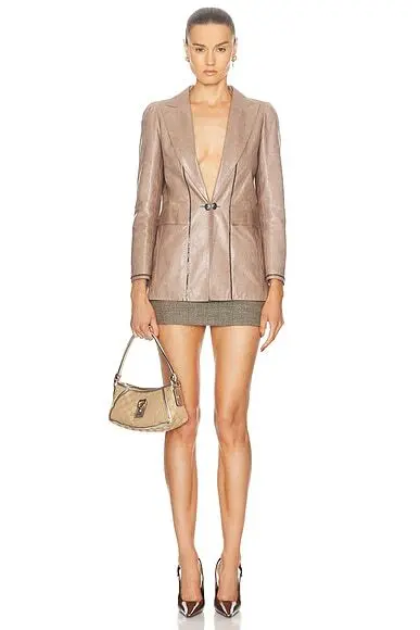 Chanel Leather Blazer