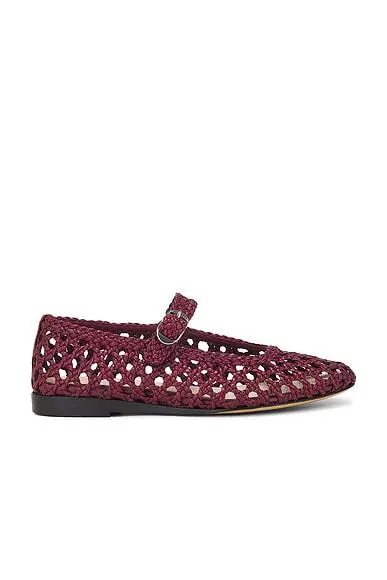 Le Monde Beryl Mary Jane Woven Flat - Red