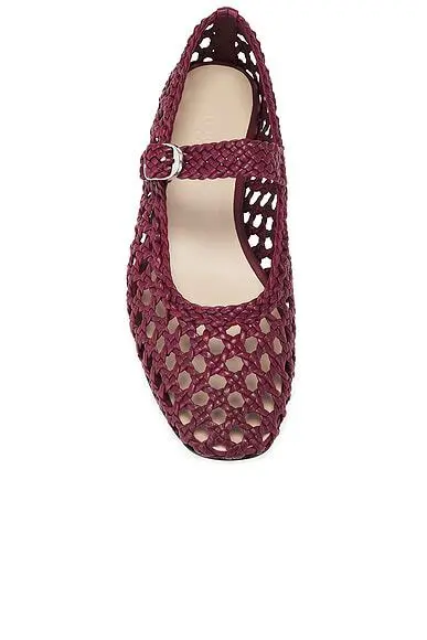 Le Monde Beryl Mary Jane Woven Flat - Red