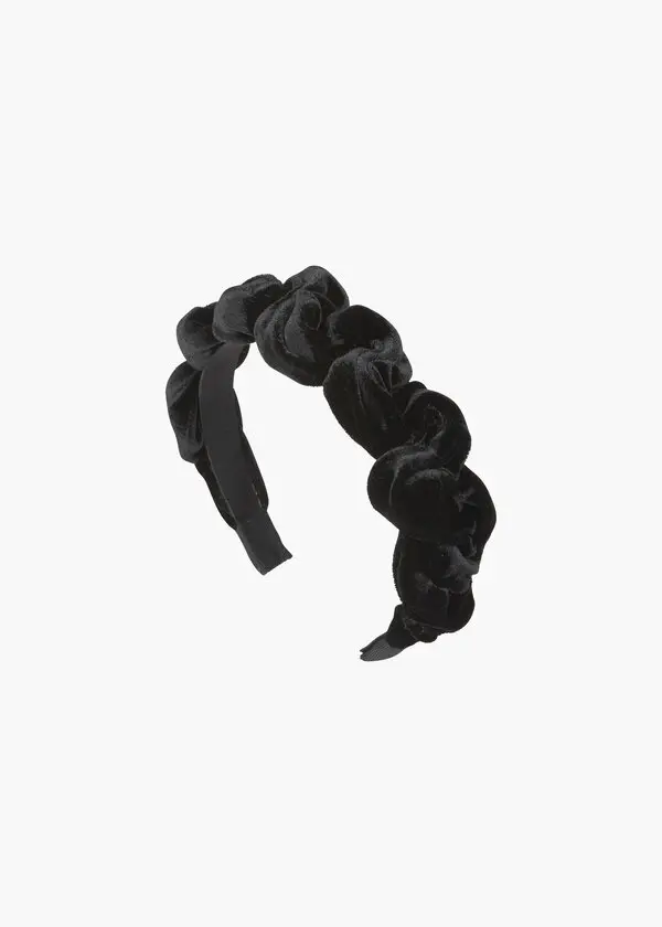JENNIFER BEHR Lia Velvet Headband - Black