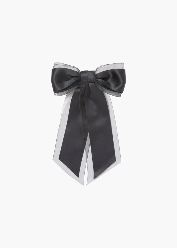 JENNIFER BEHR Frankie Bow Barrette - Black
