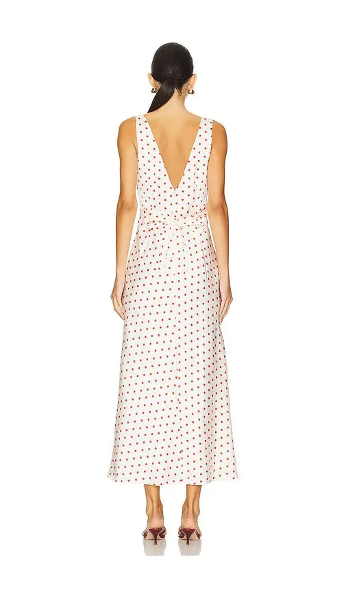 Runaway The Label Livi Midi Dress - White & Red | Editorialist