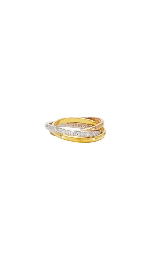 Shashi Vera Pave Ring - Three Toned