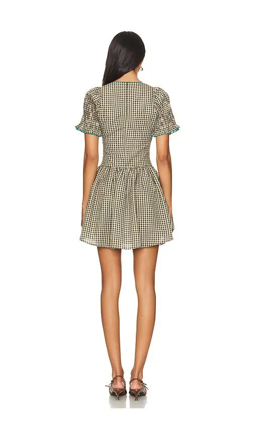 ruched mini dress in biscuit plaid apres studio Preorders are open for the Biscuit Plaid Picnic dress. Orders shipping out  next week