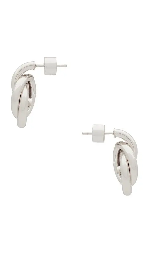 HEAVEN MAYHEM Baby Knot Earrings - Silver
