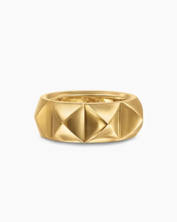 David Yurman Pyramid Band Ring - All 18k Yellow Gold