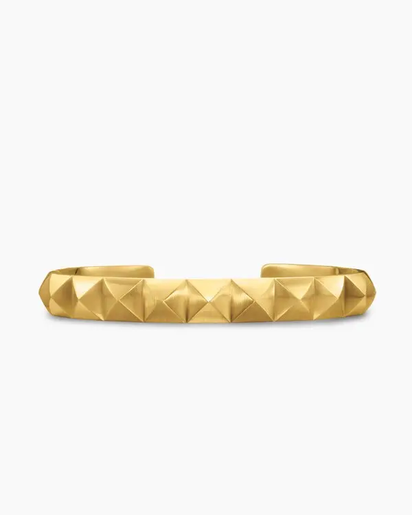 David Yurman Pyramid Cuff Bracelet - All 18k Yellow Gold