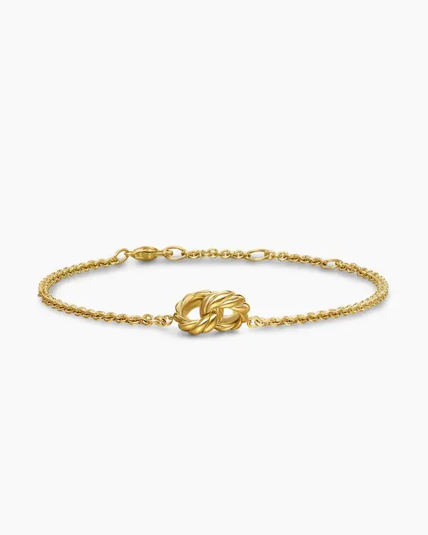 David Yurman Sculpted Cable Chain Bracelet - All 18k Yellow Gold