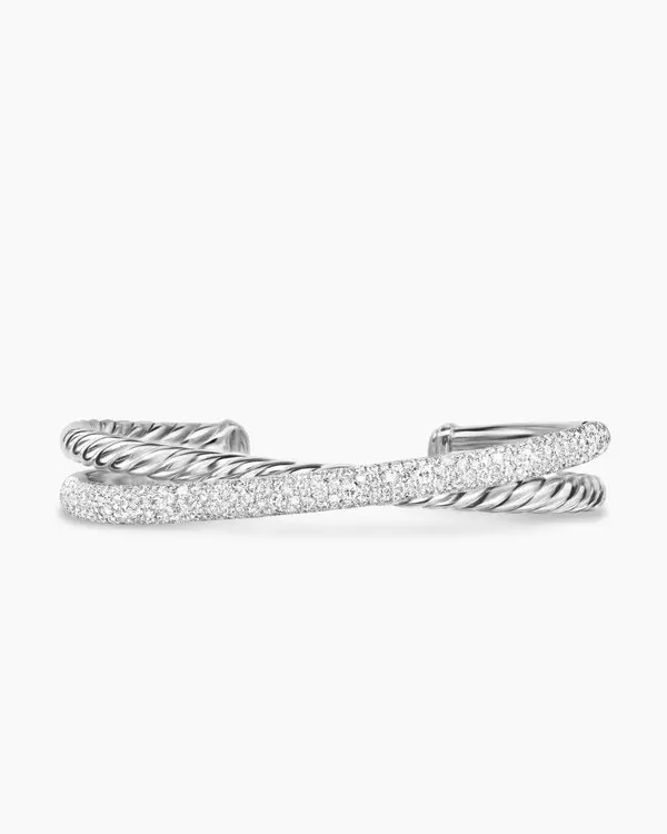 David Yurman Pavé Crossover Cuff Bracelet - Diamond
