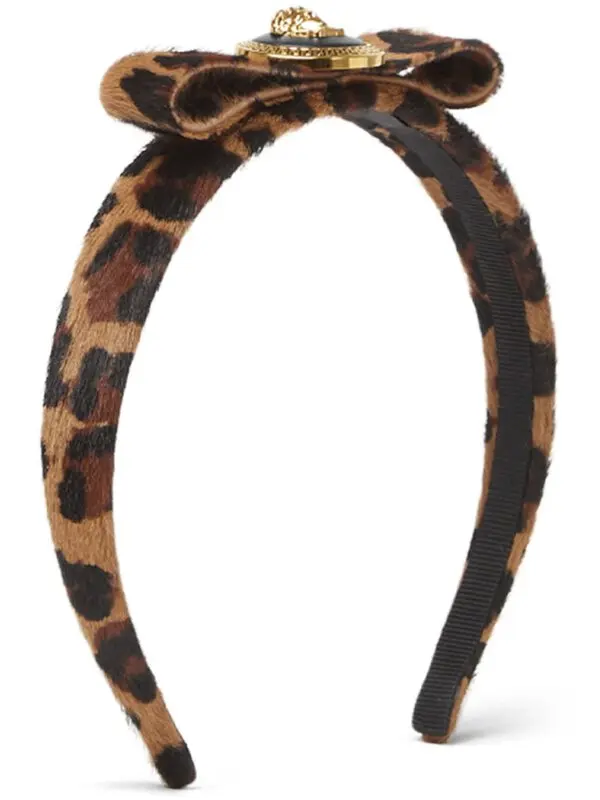 Leopard Print Headband made in Italy Wide Animal Print Headbands – threddies main image 4