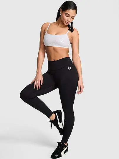 Pink Relay Double Up Leggings - Black