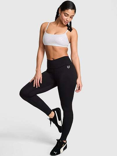 Pink Relay Leggings - Black