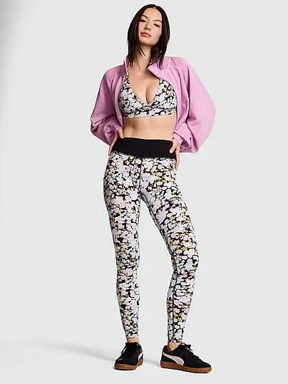 Pink Relay Double Up Leggings - Floral