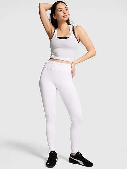Pink Relay Leggings - White,ivory