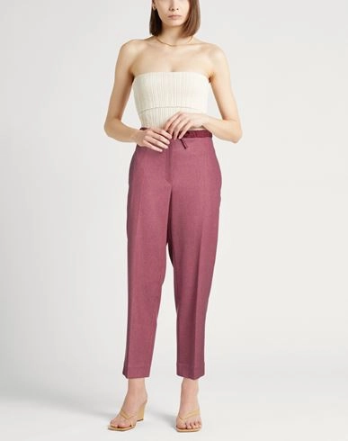 JIL SANDER Wool Viscose Trousers - Garnet