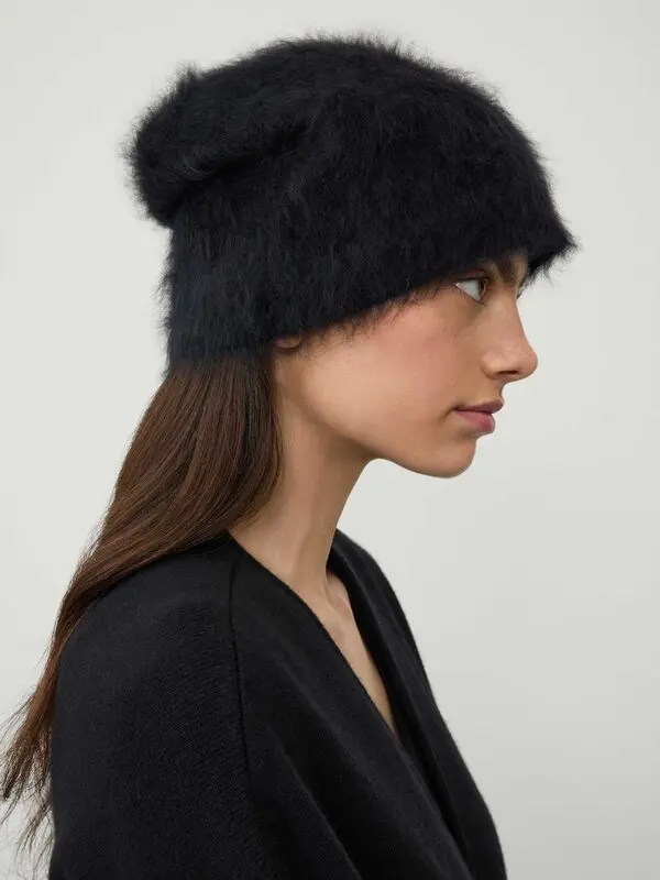 LISA YANG STORE Brushed Beanie - Black