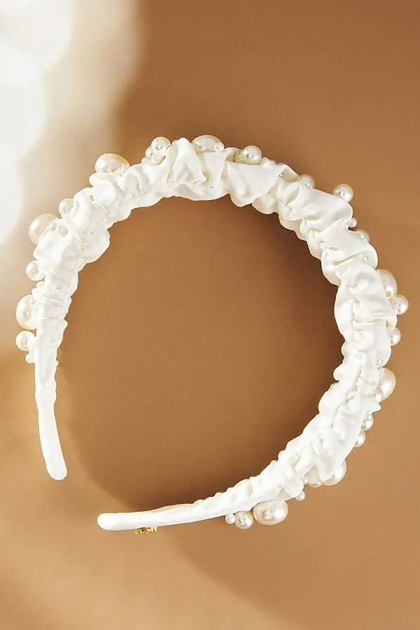 Lele Sadoughi Mixed Pearl Headband In White - 33% Off  display picture 1