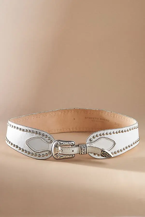 Streets Ahead Arbor Western Belt - White | Editorialist
