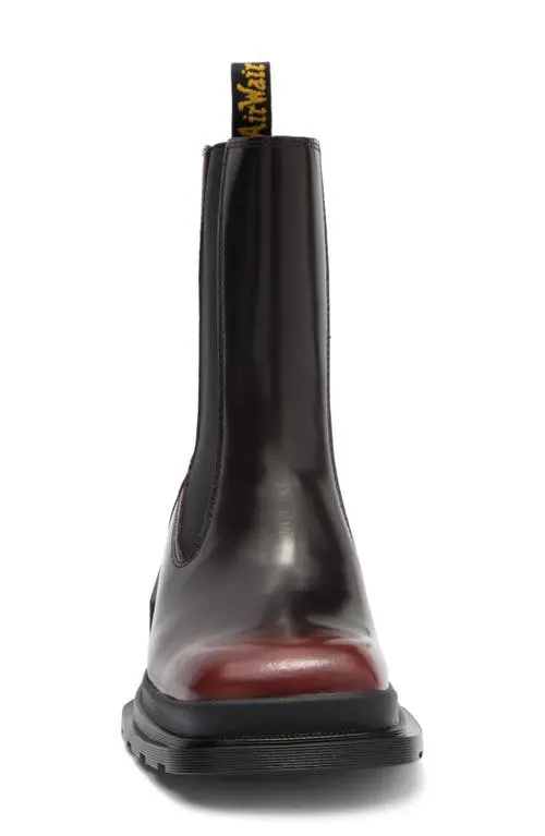Dr. Martens Maybole Tall Chelsea Boot - Black/cherry Red Brush Off