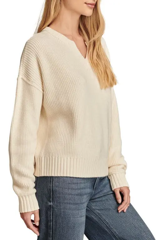 Lucky Brand Notch Neck Cotton-blend Pullover Sweater