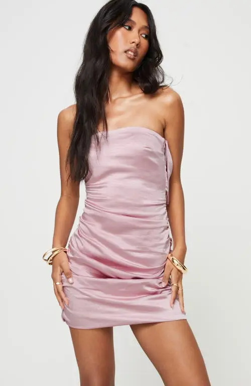 strapless open back dress Shellie Mini Dress Pink main image 1