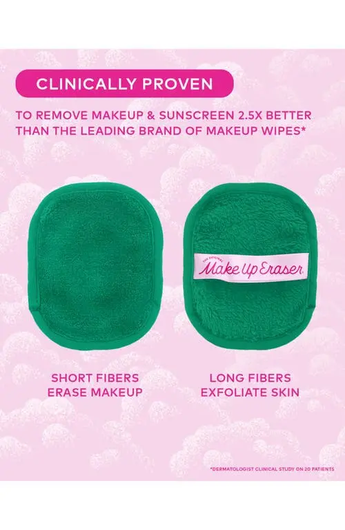 THE ORIGINAL MAKEUP ERASER Recycled 7-day Makeup Eraser Set With Laundry Bag - Recycled Green