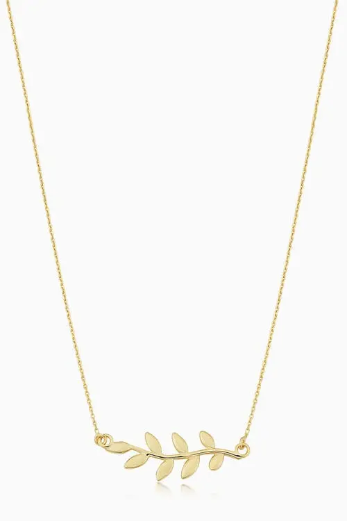 ORADINA Peace And Love Necklace - Yellow Gold