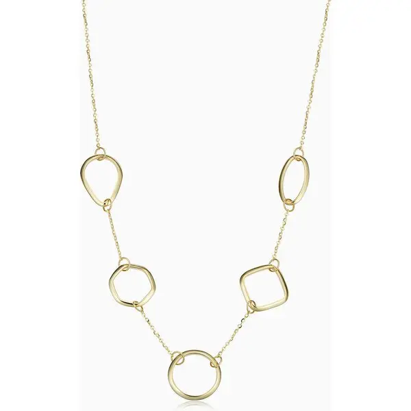 ORADINA 14k Riverdale Station Necklace - Yellow Gold