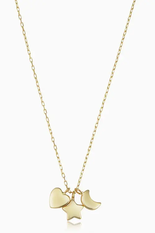 ORADINA 14k Charmed Pendant Necklace - Yellow Gold