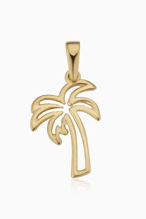 ORADINA 14k Royal Palms Pendant Necklace - Yellow Gold