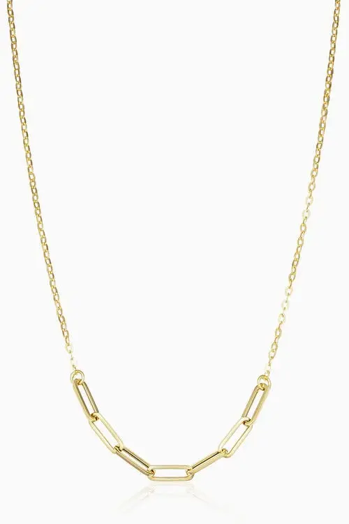 ORADINA 14k Venice Center Cut Necklace - Yellow Gold