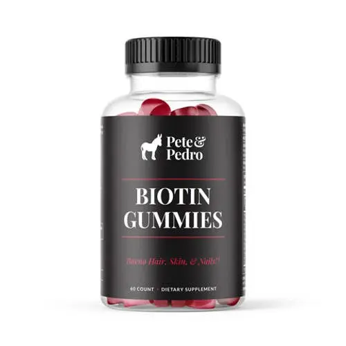 PETE & PEDRO Biotin Gummies Daily Supplement For Hair, Skin, & Nails - None
