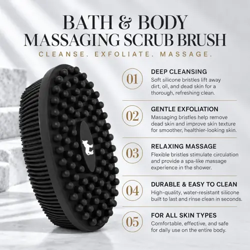 PETE & PEDRO Bath & Body Massaging Scrub Brush