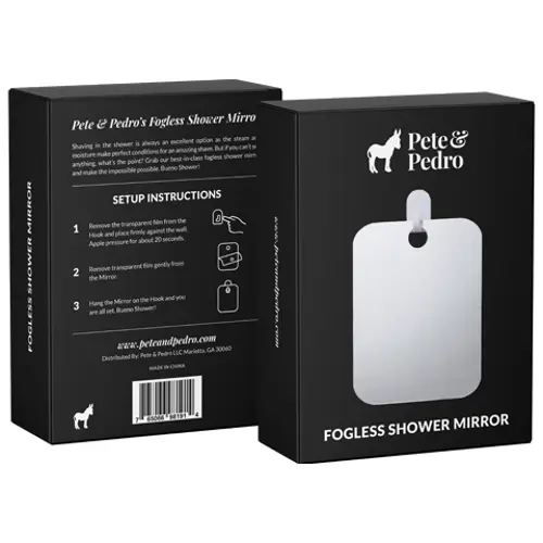 PETE & PEDRO Fogless Shower Mirror