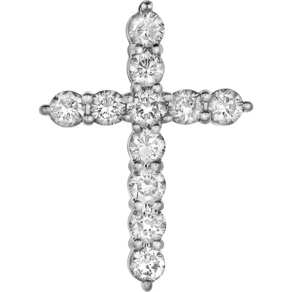 LUVMYJEWELRY 10k Gold Diamond Cross Pendant - 10k Yellow Gold