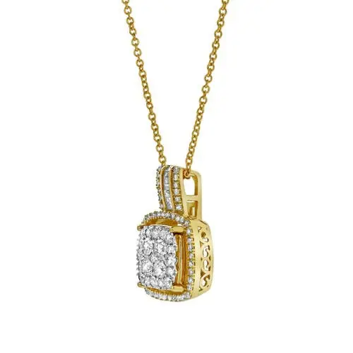 LUVMYJEWELRY Square Diamond Pendant