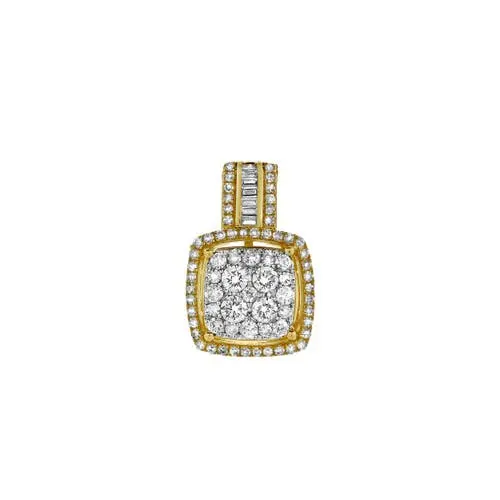 LUVMYJEWELRY Square Diamond Pendant