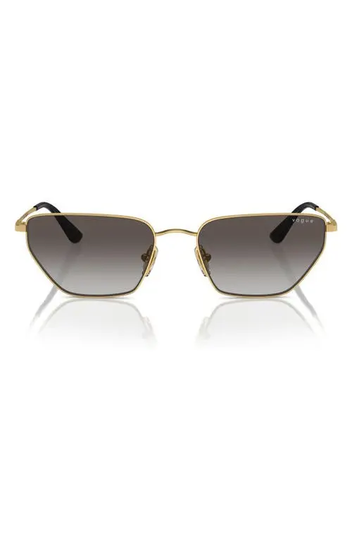VOGUE 56mm Irregular Sunglasses - Gold