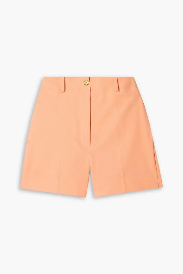 PATOU Wool-blend Twill High-rise Shorts - Peach