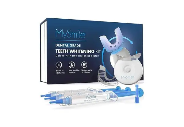 MYSMILE Teeth Whitening Kit With Led Light - White